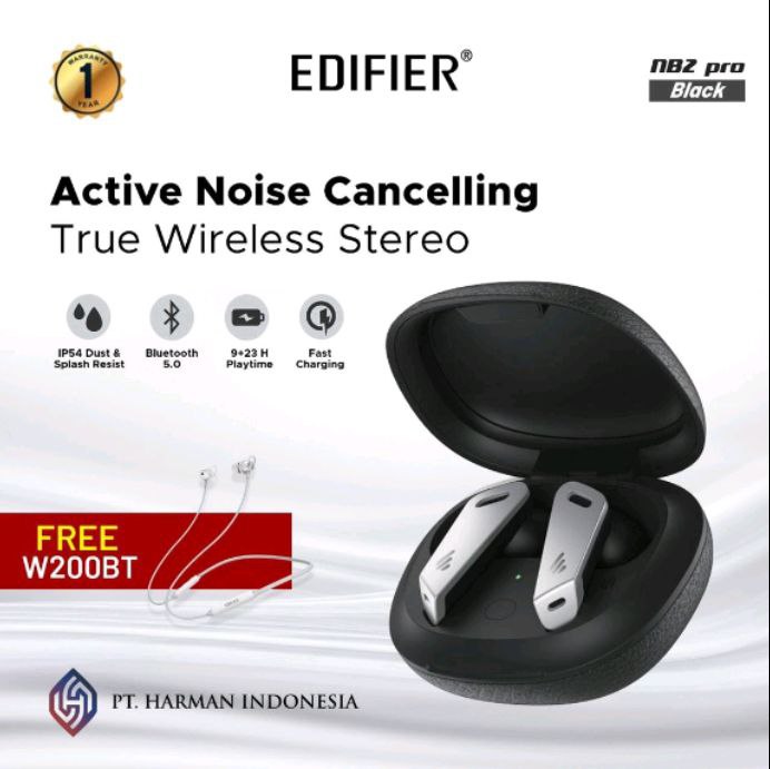 Edifier TWS NB2 Pro True Wireless Stereo Buds Bluetooth 5.0 Earphone Black-1 Tahun Garansi | WEB ...